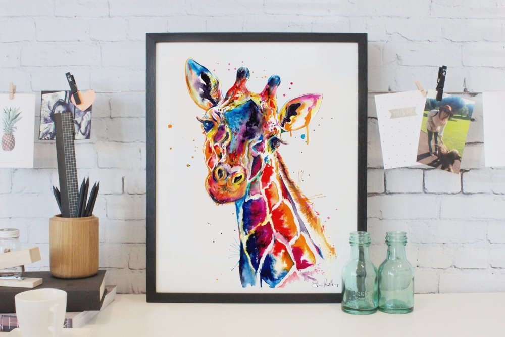 Giraffe - Watercolor Print – Shaunna Russell