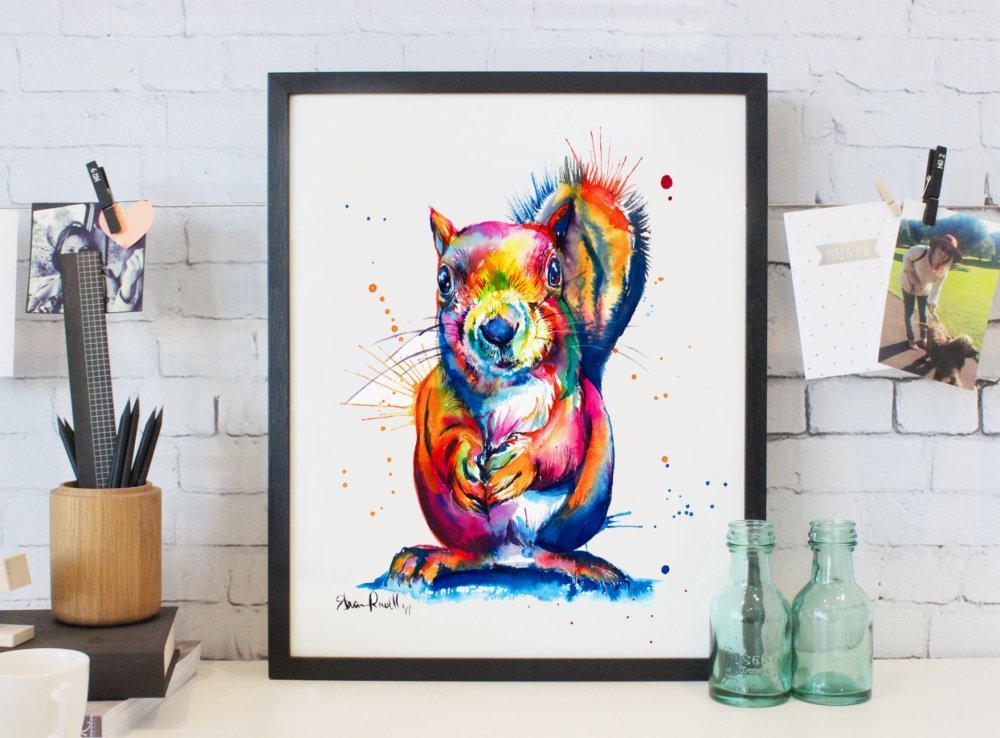 Squirrel - Watercolor Print – Shaunna Russell